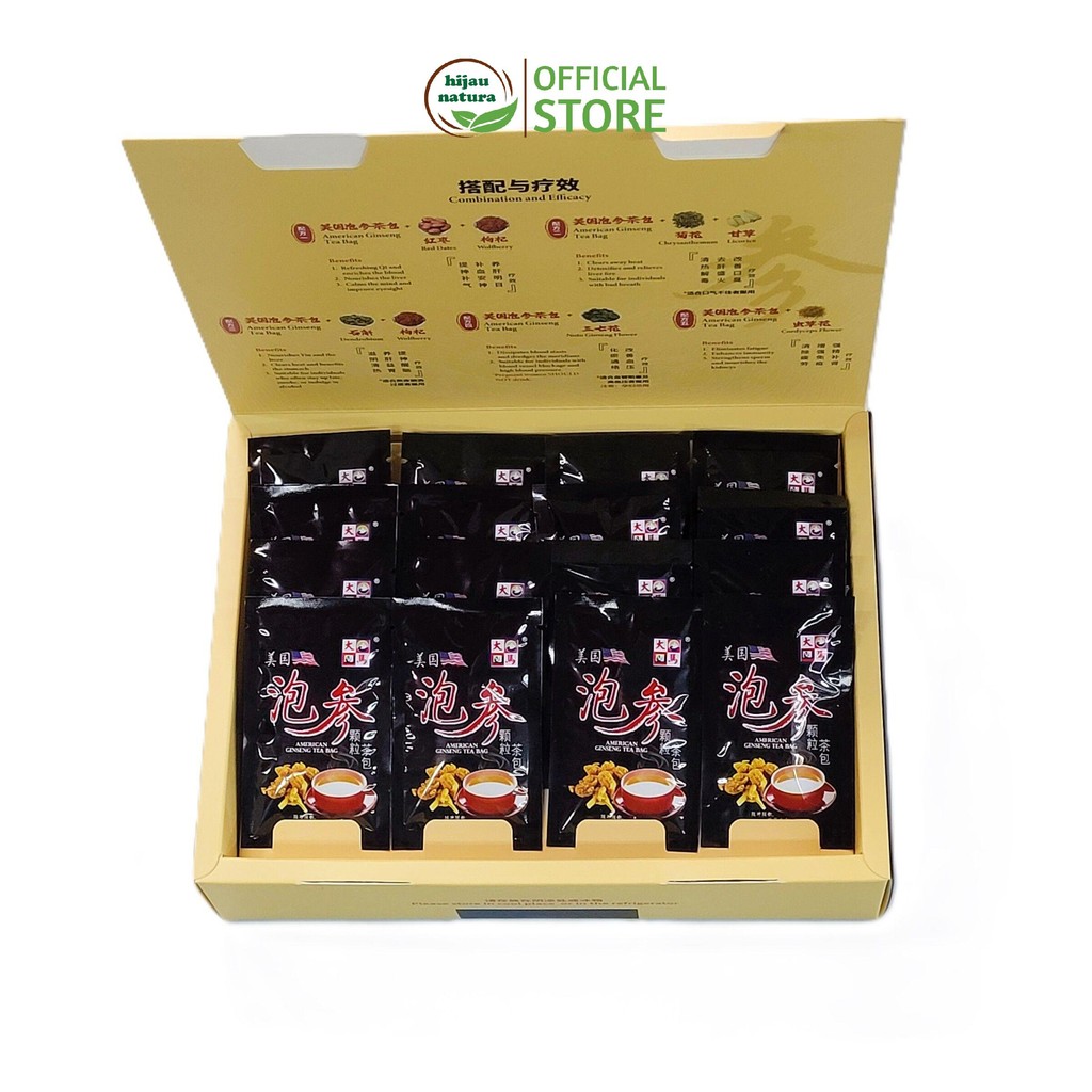 (Hijau Natura) Taimal Herbs Premium American Ginseng Tea (4g x 32 sachets) | Shopee Malaysia