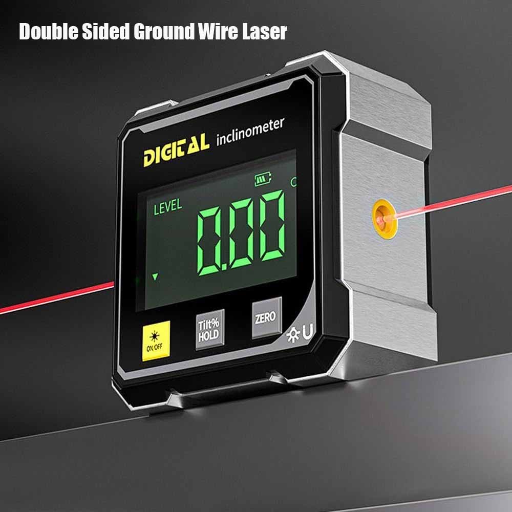Double Sided Laser Inclinometer Digital Angle Finder Four Sided ...