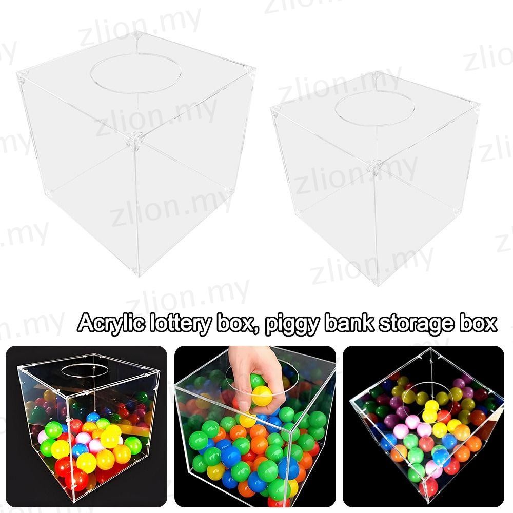 ZLION Acrylic Display Box, DIY Transparent Acrylic Lucky Draw Box, Gift ...