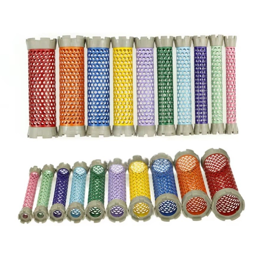Aluminum Hair Rollers Set: 6Pcs Anion Metal Perm Rods for Salon-Quality ...