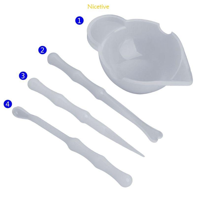 NICE Silicone Resin Mixing Tool Kit Paint Pouring Cup Silicone Cups ...
