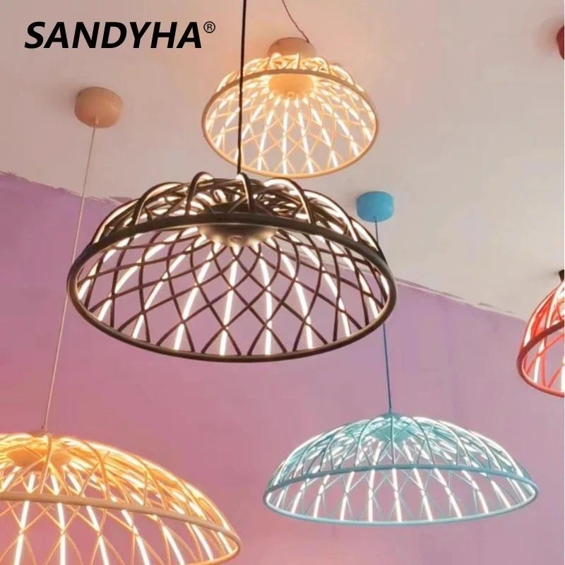 Creative Braided Rope Ceiling Pendant Light Nordic Modern Led Lamp ...