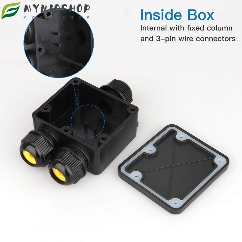 MIOSHOP Electrical Junction Box Waterproof Wire Connector 3 Way IP68 ...
