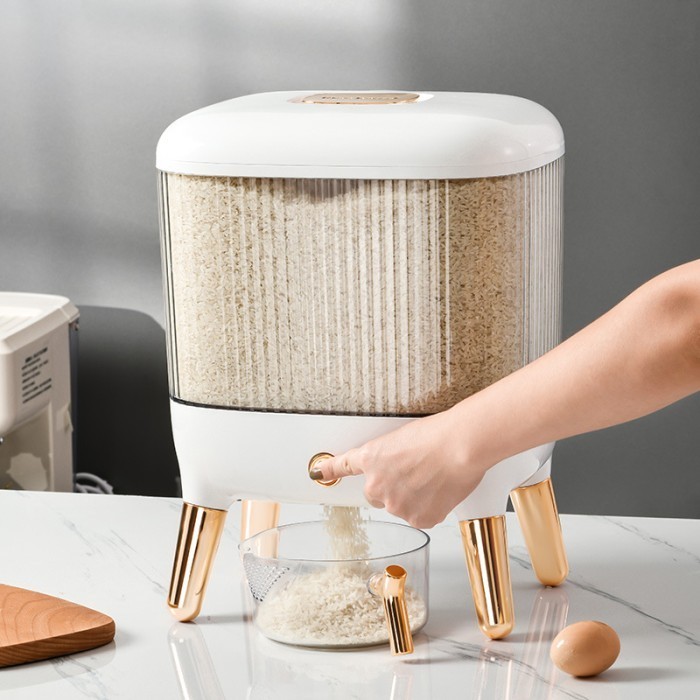TOMBOL Mifan Rice Dispenser Box Container 10kg Rice Storage With Insect ...