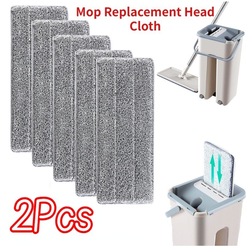 2Pcs 33x12cm Removable Deodorizing Mop Pads Super Absorbent Self-Wash ...