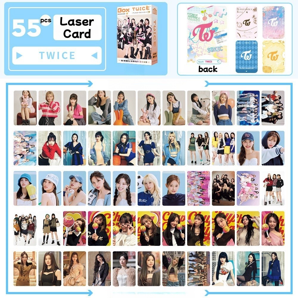 50-55pcs TWICE Photocards Laser Hologram Lomo Cards With You I GOT YOU MISAMO Nayeon Jeongyeon ...