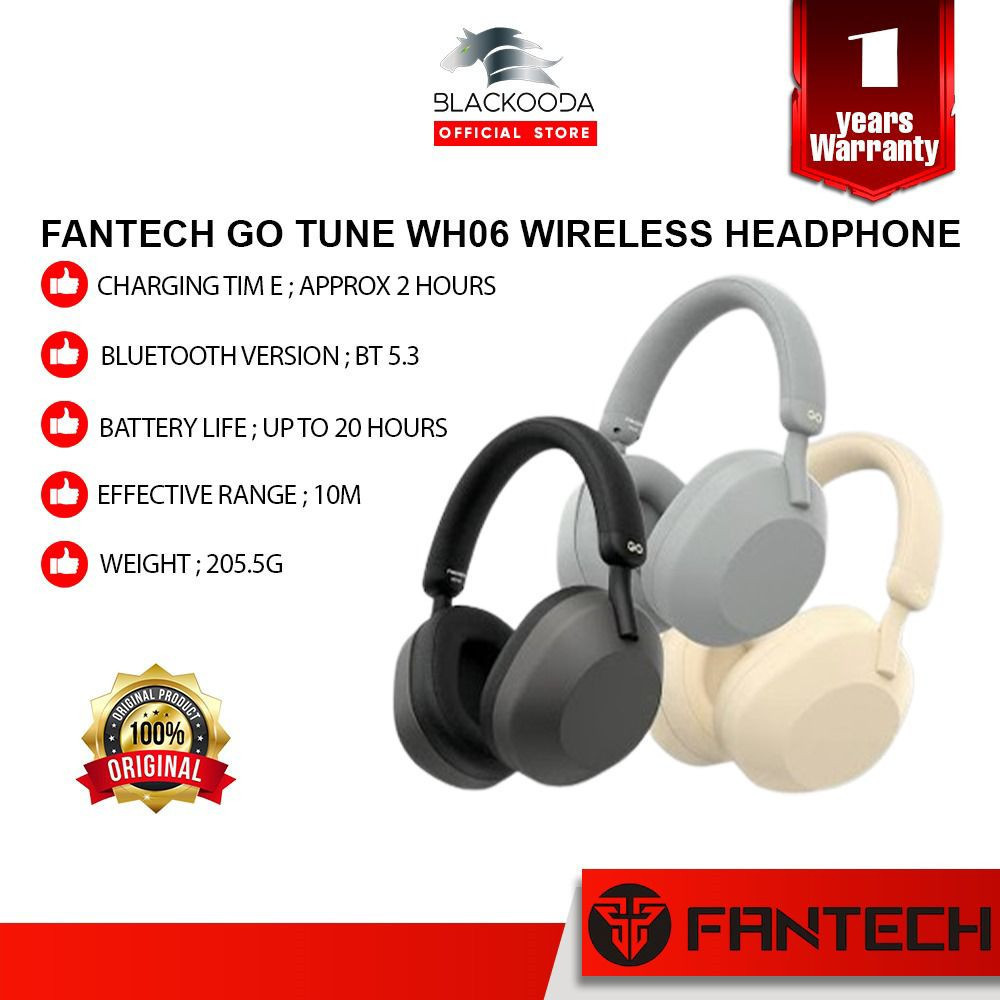 Fantech Go Tune WH06 Dual Mode Wireless Headphone | Shopee Malaysia