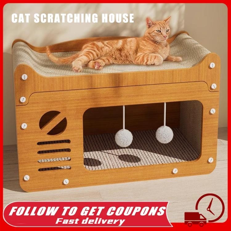 Cat Scratch Board, Cat Nest Integrated Vertical Cat Scratch Board, Wear ...