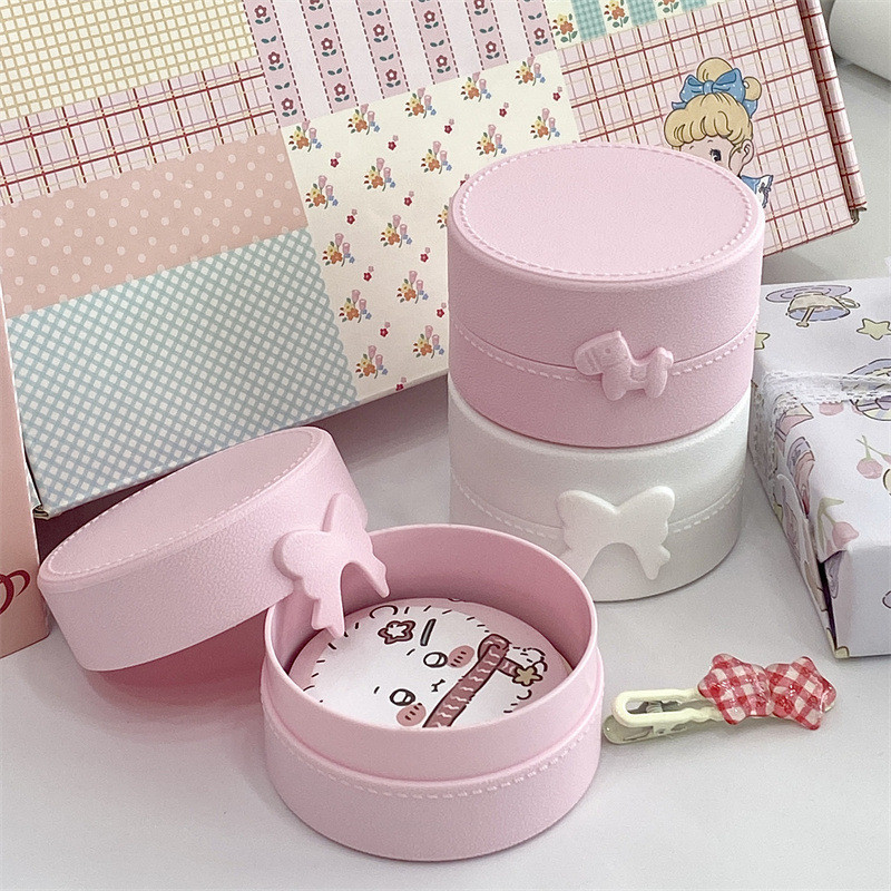 Cute Bow Pony Storage Box with Lid Badge Sticker Hairpin Organizer ...