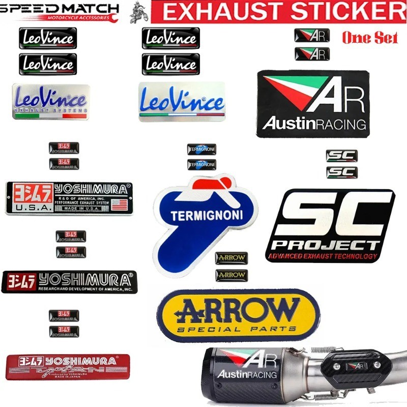 Exhaust pipe Sticker For Yoshimura SC Project Austin Racing Leovince ...