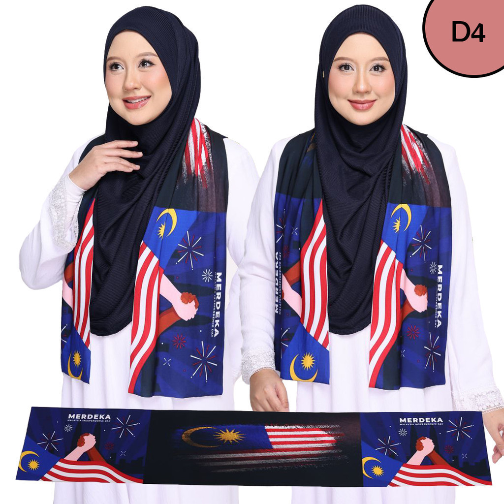 Mafla Merdeka | Muffler Scarf Merdeka | Tudung Merdeka 2024 | Shopee ...