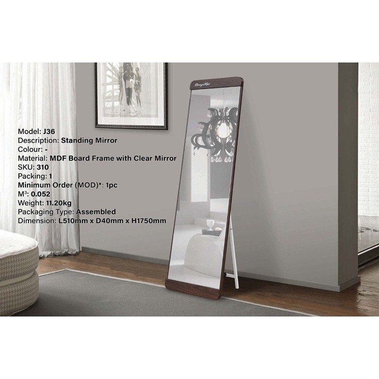 Public Furniture Standing Mirror MDF Board With Clear Mirror | Shopee ...