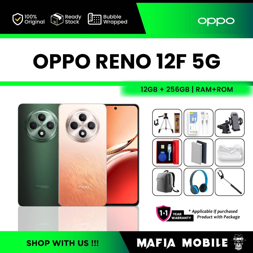OPPO Reno 12F 5G [12GB RAM 256GB ROM] - Original OPPO Malaysia | Shopee ...