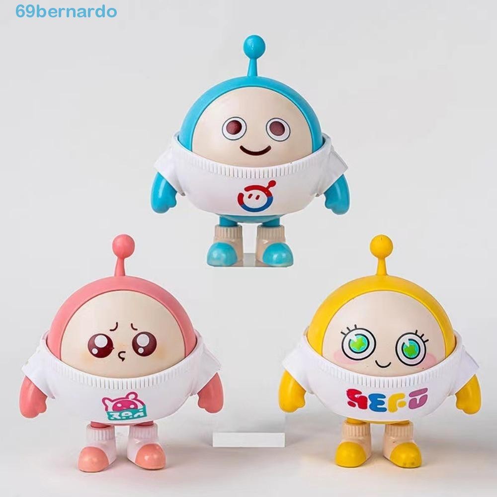 BERNARDO 3pcs Eggy Party Figure Doll, Lovely Statue Eggy Party Model ...