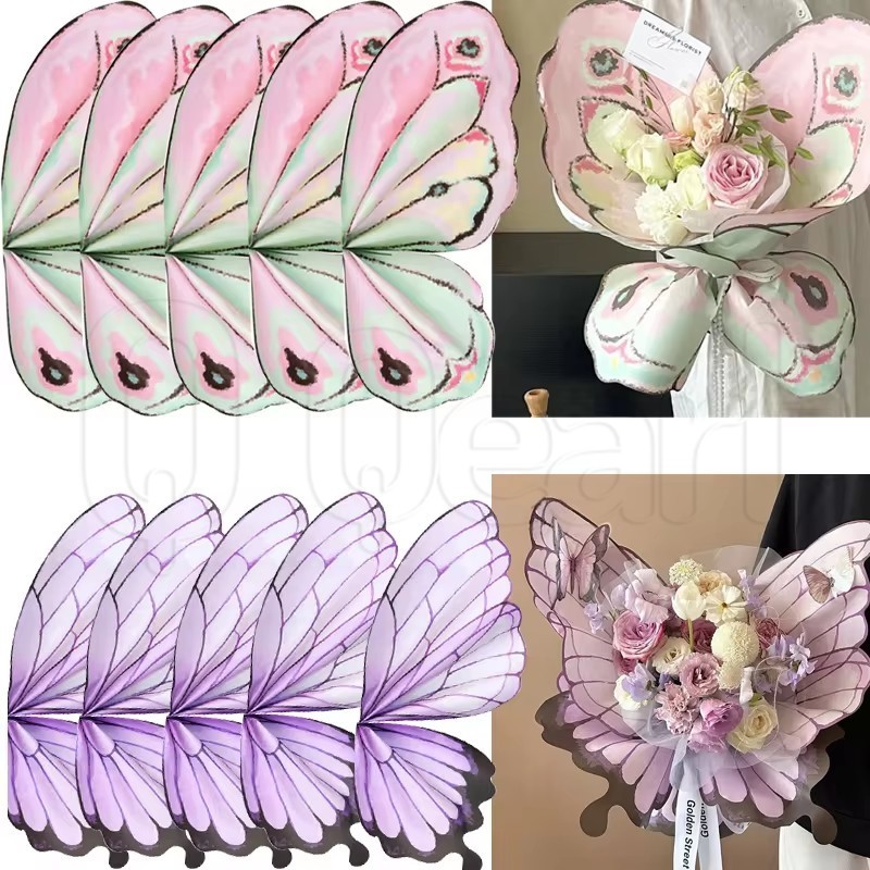 20Pcs Butterfly Wings Wrapping Paper - DIY Gift Packaging - Pearl ...