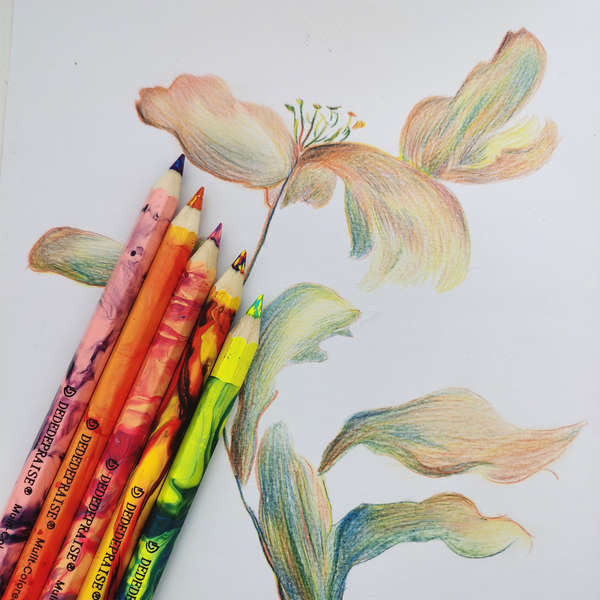 pencils pensel pencil Pensil warna kecerunan pelbagai warna, pena pelangi ajaib ajaib, pensil ...