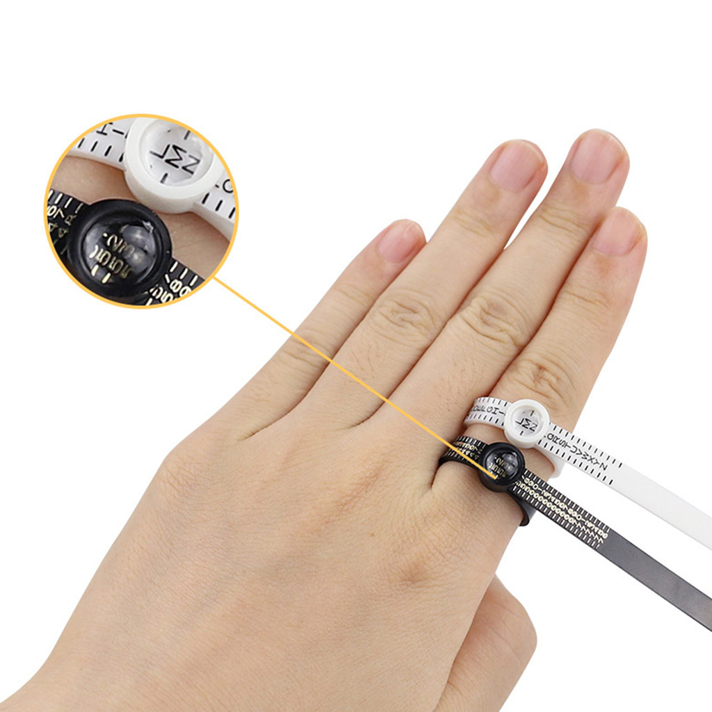 1 PC Finger Size Measure Tool Ring Sizing Circumference Screening Sizer ...
