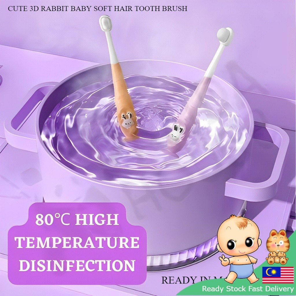 3D Rabbit Baby Soft Hair Toothbrush Boy Girl Cartoon Toothbrush Kids 3D ...