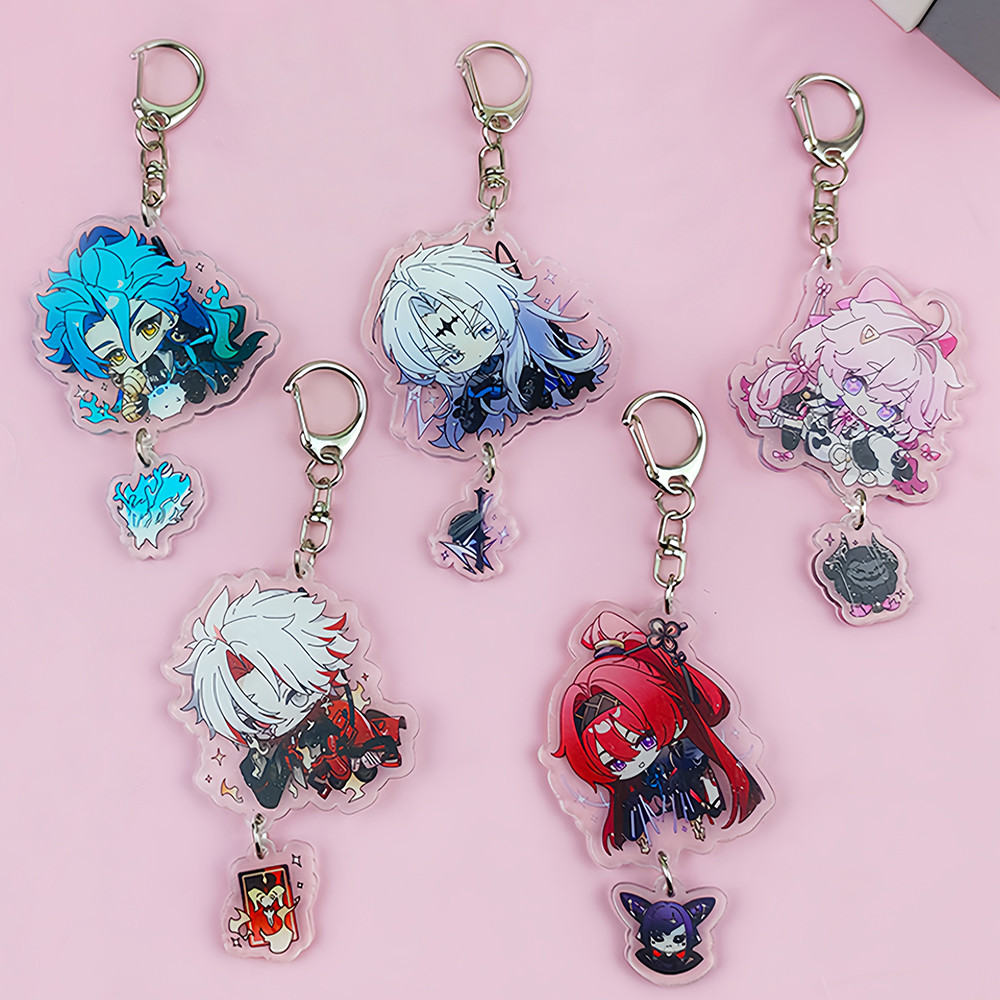 Anime Game Keychain Wuthering Waves Acrylic Cartoon Figure Pendant ...