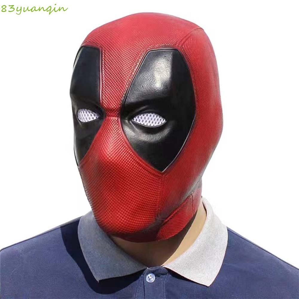 YUANQIN Deadpool Cosplay Costume, Halloween Black Red Deadpool Headgear ...