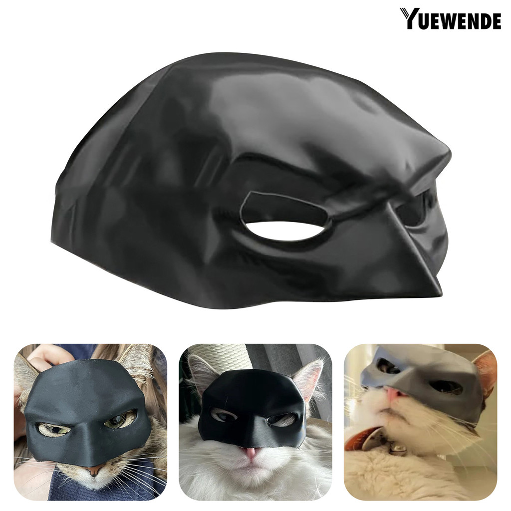 [YUE]Cat Mask Halloween Black Half Face Pets Mask Bat Inspired Mask ...