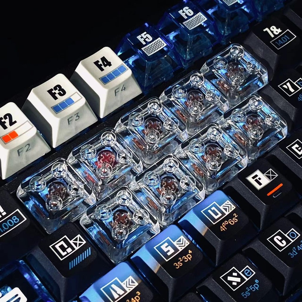 Mechanical Building Block Keyboard Cap Transparent Light Unique ...