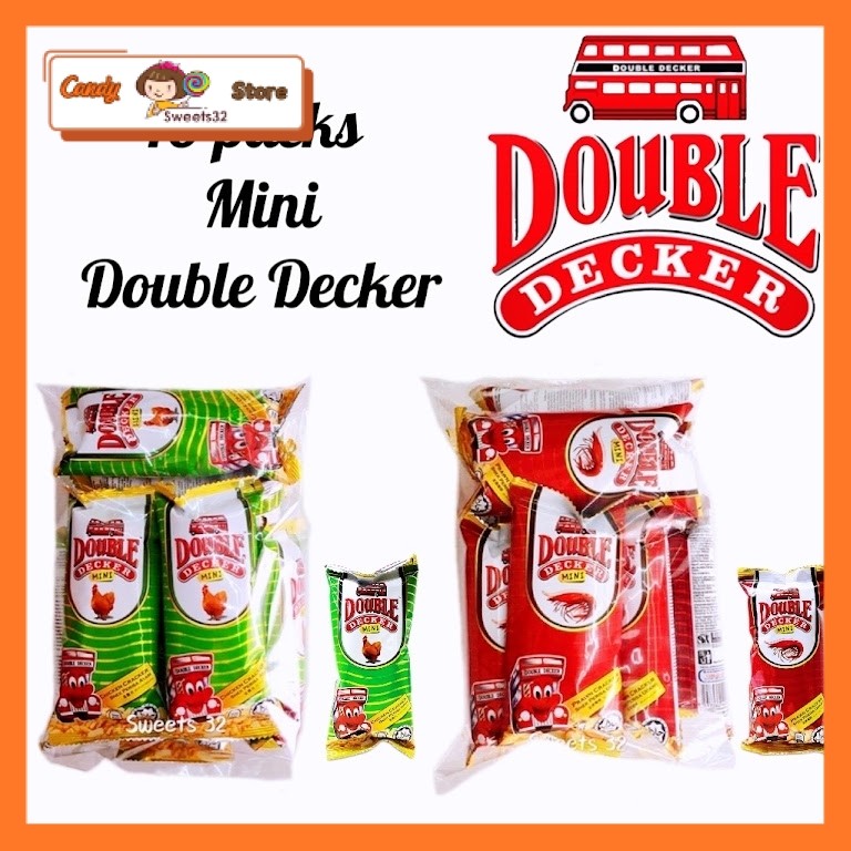 [ 10 pkt ] Mini Double Decker Snack Chicken / Prawn / Cheese | Shopee ...