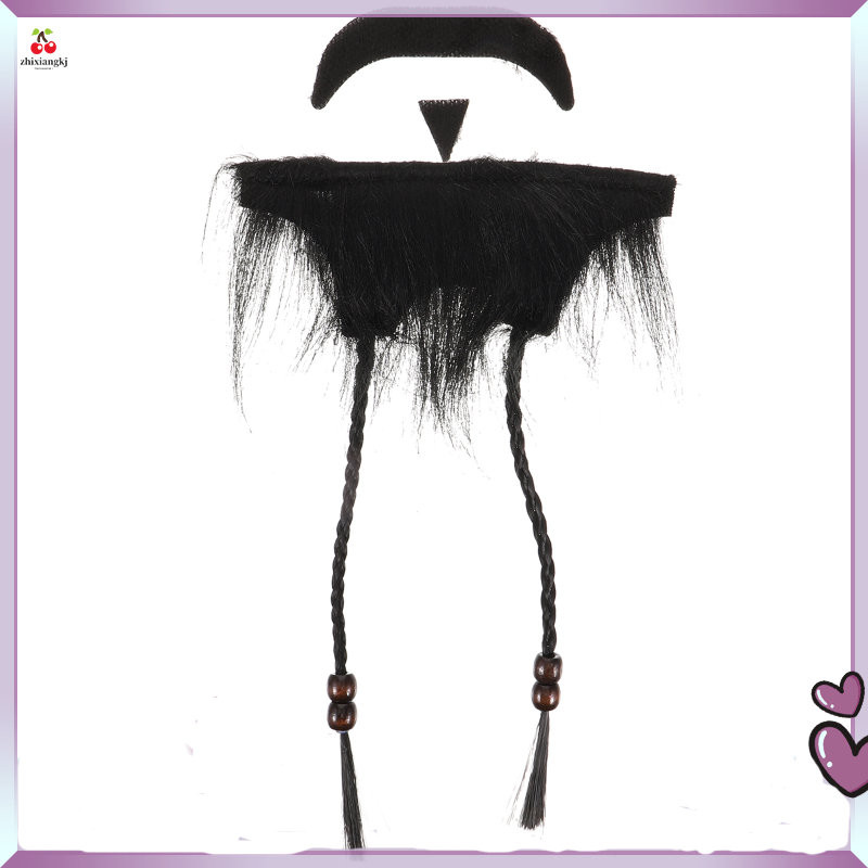 Pirate Fake Wizard and Wig False Beards Mustache for Cosplay Elder ...