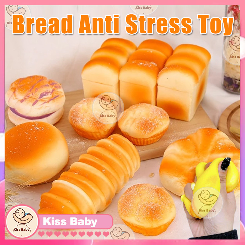 Artificial Bread Simulation Food Toys Cute Food Squeeze Stress Relief ...