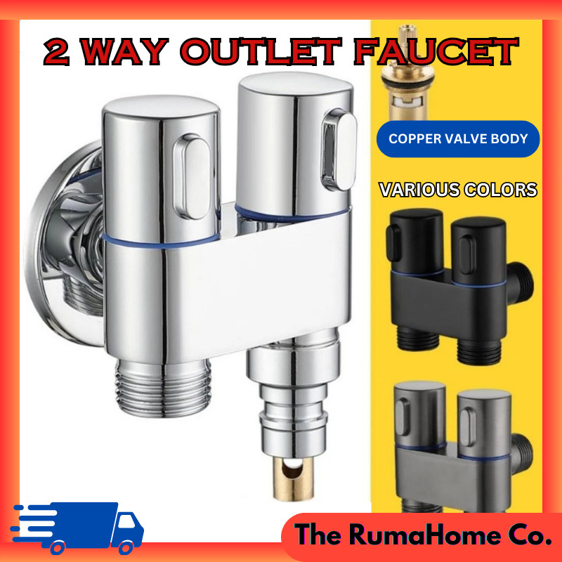 Special Angle Valve Two Way Stop Faucet Washing Machine Toilet Anti ...
