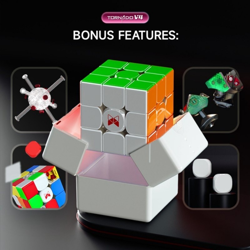 QiYi X-Man Tornado V4M 3x3 Magnetic Speed Cube XMD Tornado V4 Flagship ...