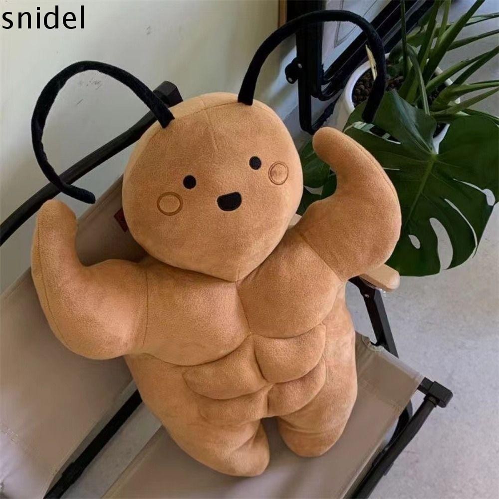SNIDEL Muscle Cockroach Doll, Big Chest Funny Cockroach Plush Toys ...
