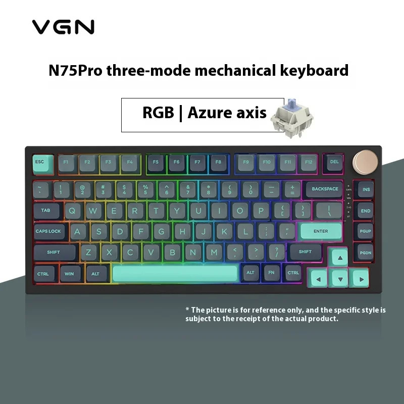 VGN N75/N75PRO Hot Swappable Mechanical Keyboard Wired and Wireless 2.4G Bluetooth Customization ...