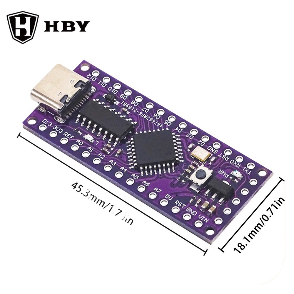 LGT8F328P-LQFP32 MiniEVB TYPE-C Replace nano V3.0 with crystal oscillator for arduino | Shopee ...
