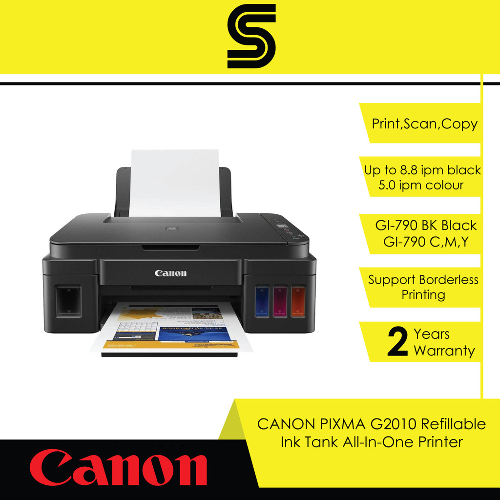 CANON Pixma G2010 Ink Efficient Inkjet Printer (Print,Scan,Copy ...