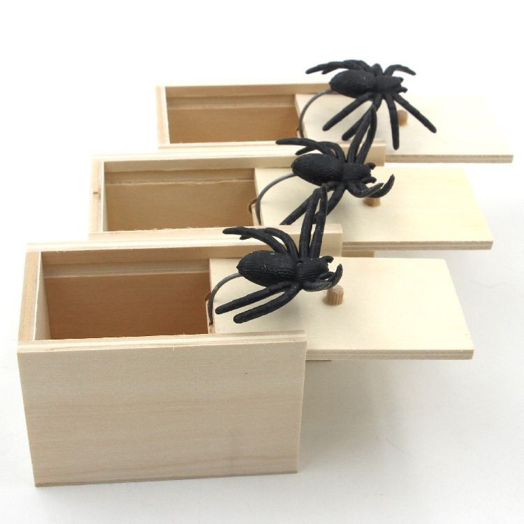 Joke prank prop small wooden box Halloween prank small bug box horror ...