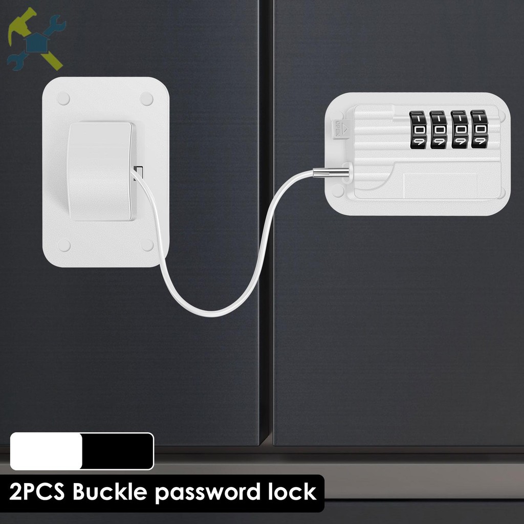 2Pcs Refrigerator Locks Self Adhesive Fridge Lock with Password Child ...