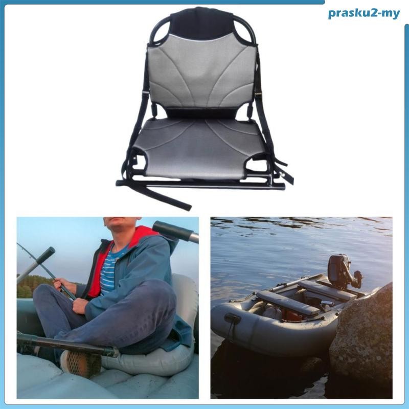 [PraskuafMY] Folding Kayak Seat Boat Seat Portable Versatile Canoe Seat with Back Support for ...