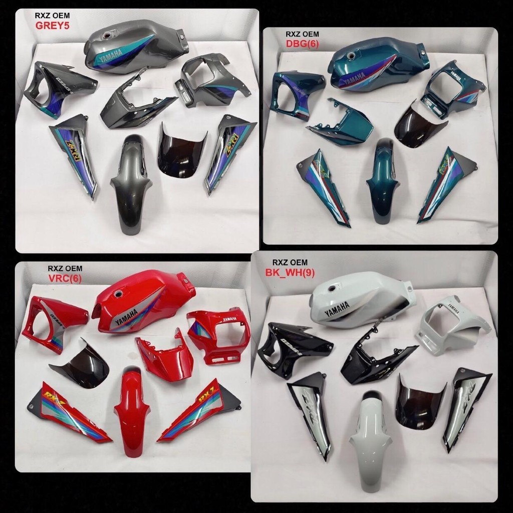 RXZ OEM BODY COVER SET COVERSET MILI FULL SET STICKER TANAM CLEAR ...