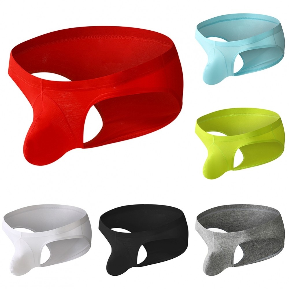 Mens Sexy Briefs Low Rise Underwear Big Convex Bulge Enhancing Pouch ...