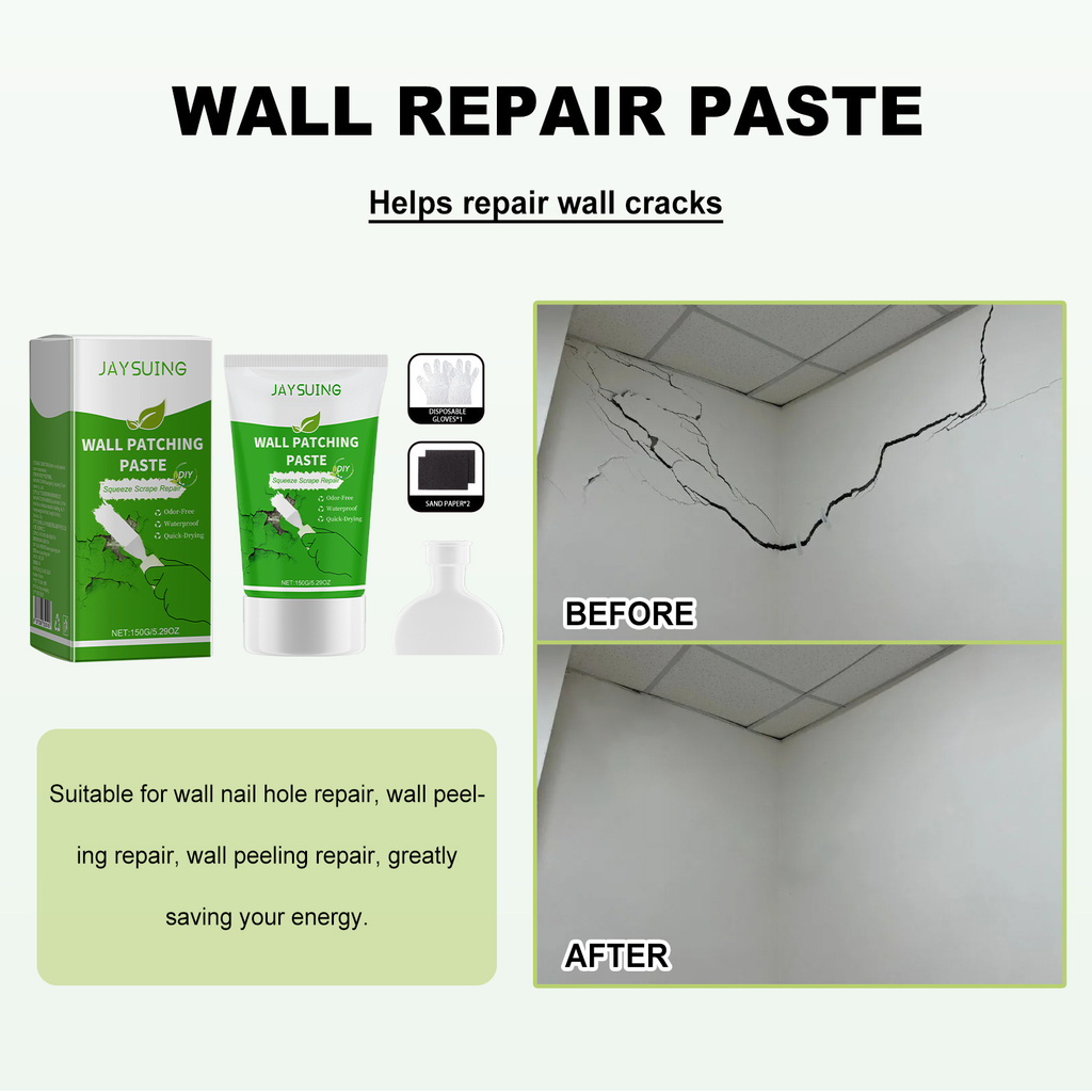 Wall Cracking Repairing Household White Colour Patching Cream Wall ...