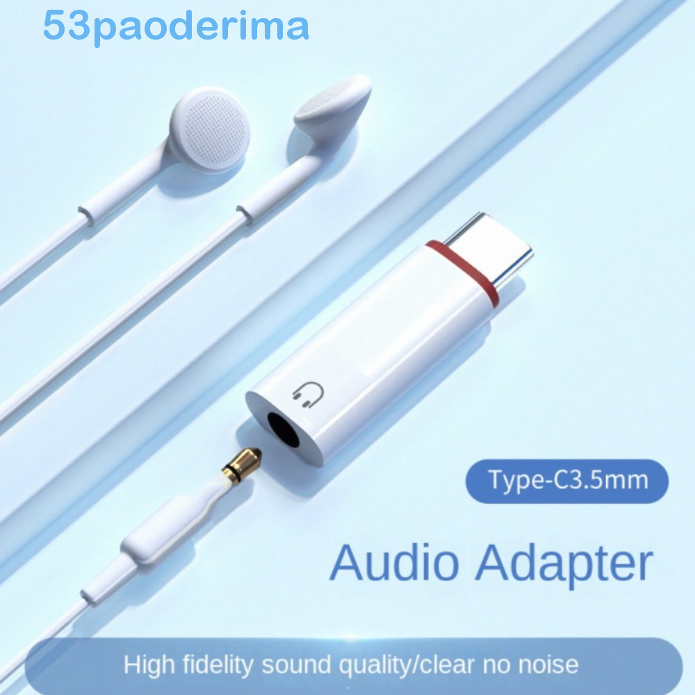 PAODERIMA Wired Headset Type C Converter, AUX Adapter Type C Male Type ...