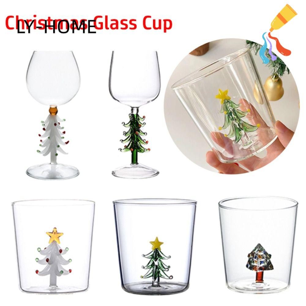 LY-HOME Glass Cup, 3D Christmas Tree Glass Goblet, High Quality ...
