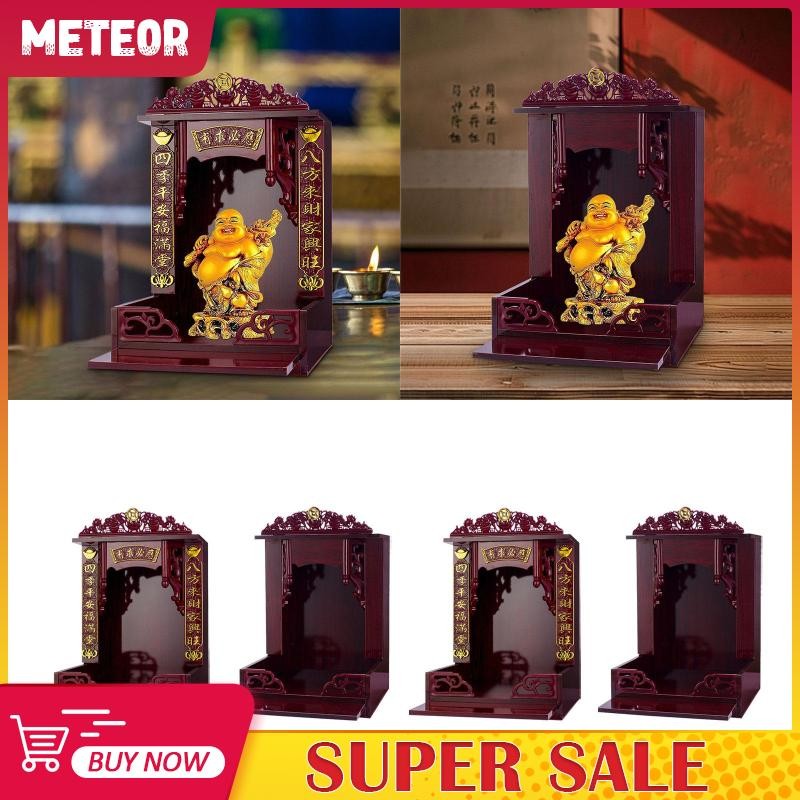 [meteorMY] Buddha Altar Tabletop Shrine Statue with Pull Panel Tea Room ...