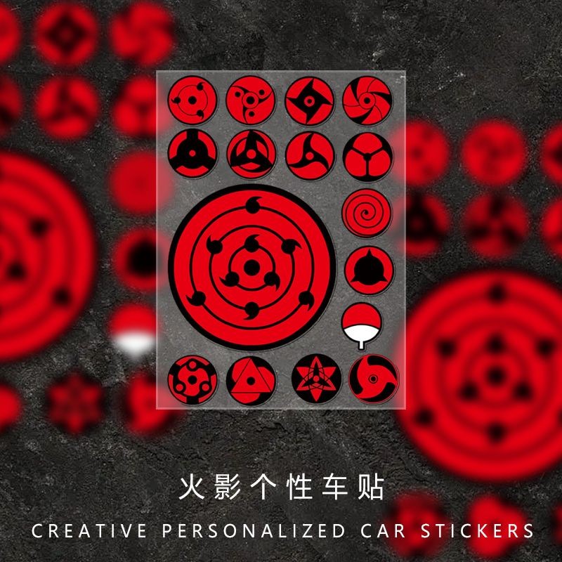 [Special Offer] Naruto Write Wheel Eye Sticker Helmet Laptop Electric ...