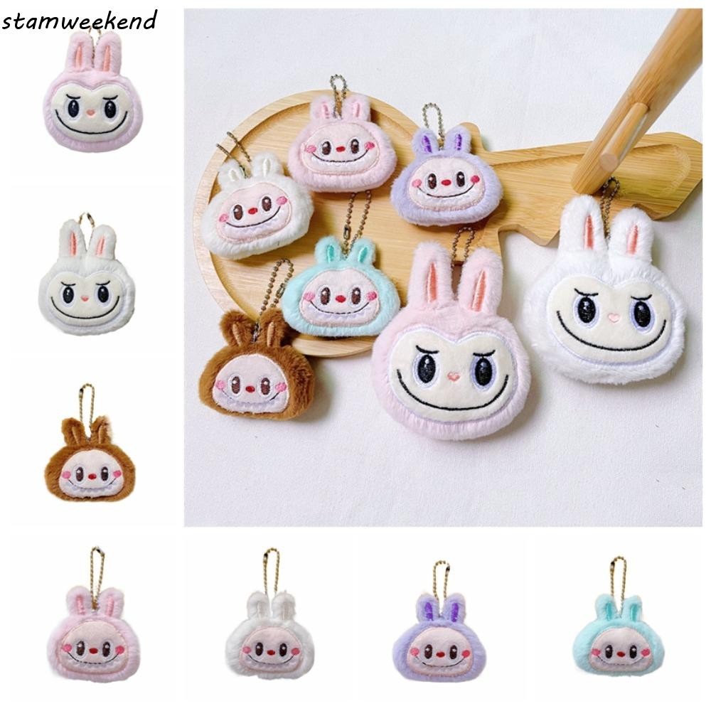 STAMWEEKEND Labubu Little Bunny Keychain, Anti-lost Plush Brooch Labubu ...