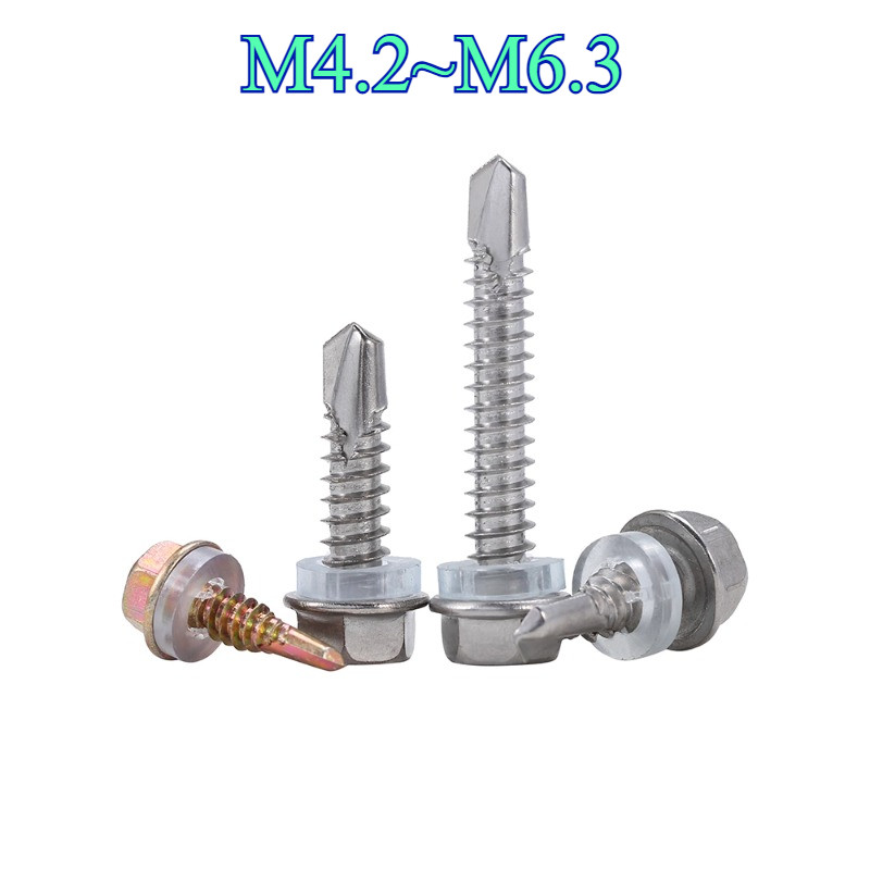 [Screws] 410 Outer Hexagon Self-Tapping Color Zinc Diamond Tail Screws ...