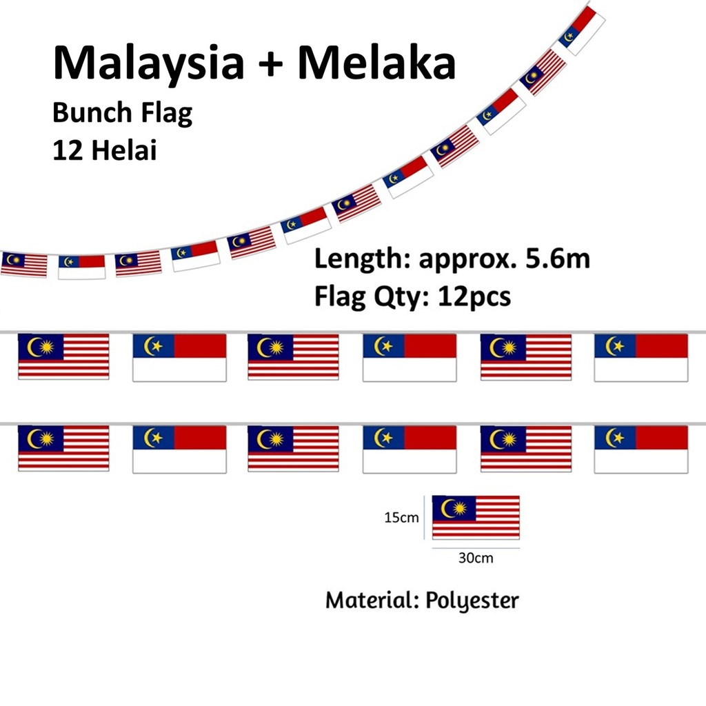 Malaysia Bunch Flag All States Bunch Flag Bendera Kecil Malaysia ...