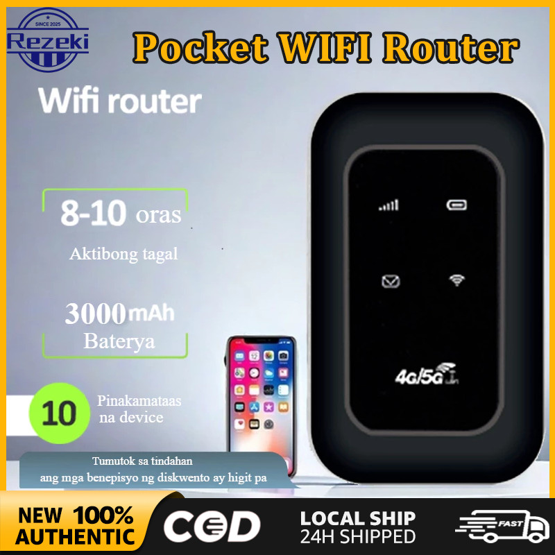 Pocket WiFi Router 4G 5G Hotspot with SIM Card Slot Maximum Speed ...