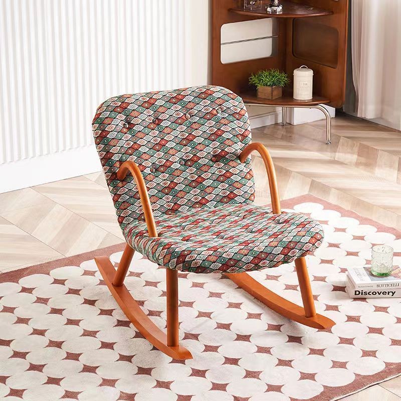 Nordic Rocking Chair Living Room Bedroom Household Retro Lazy Recliner ...